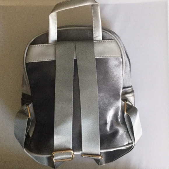 Bags | 15new Trendy Silver Mini Velvet Backpack | Poshmark